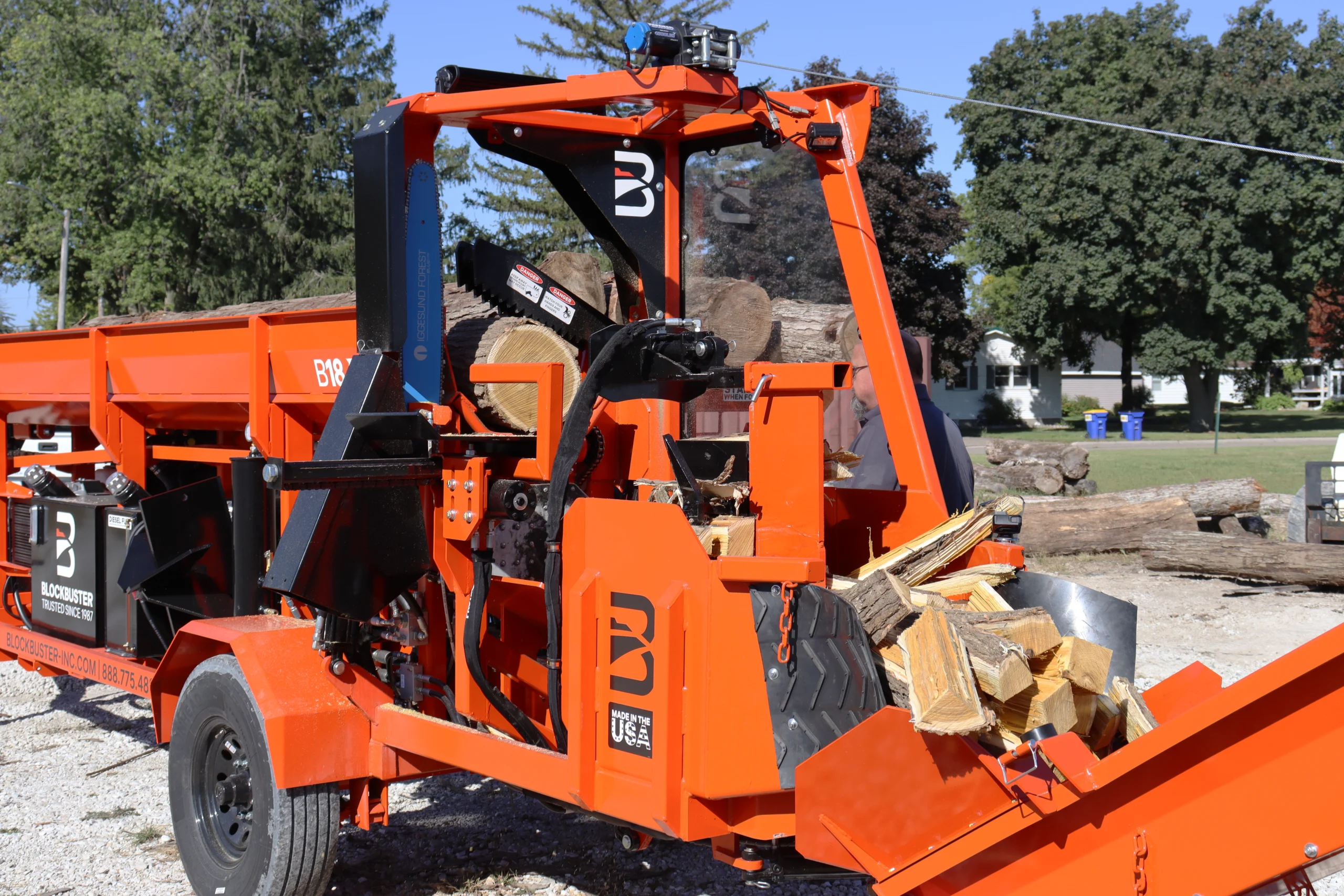 Blockbuster B18 HP Firewood Processor-74HP, 2.5-Sec Cycle Time